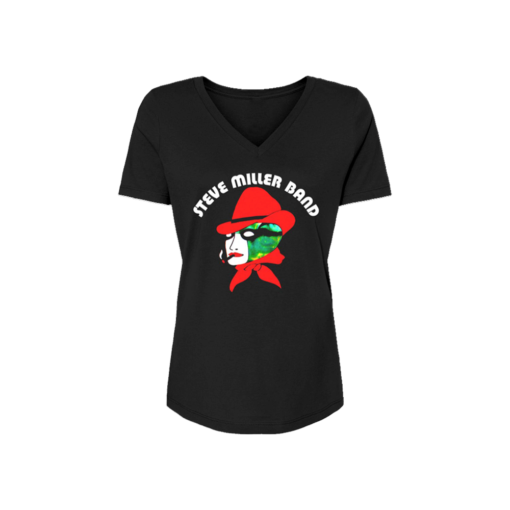 Joker 50th Anniversary Red Hat V-Neck Women's T-shirt - Steve Miller ...